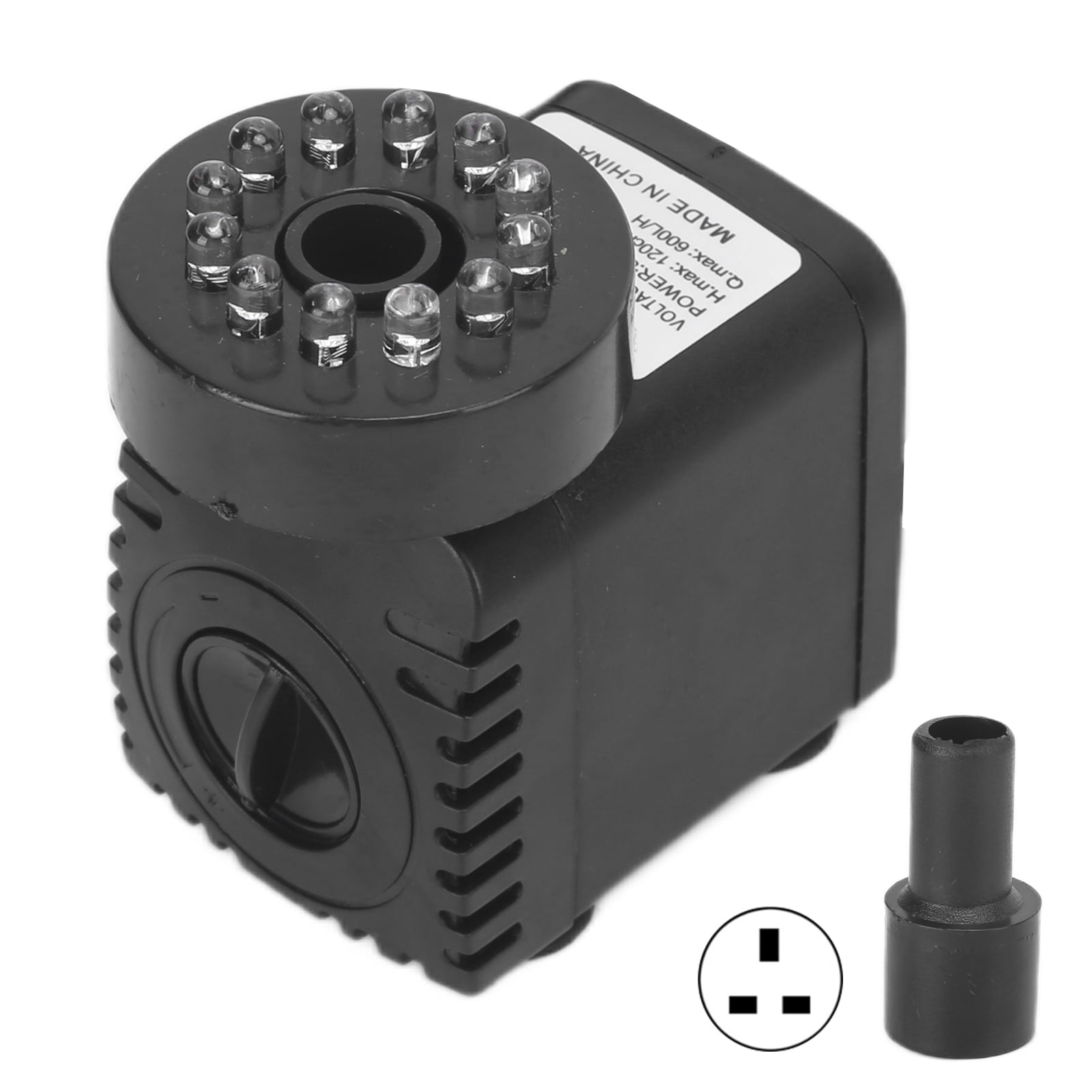 Submersible Fountain Pump With LED Light Water Pump Light for Water ...