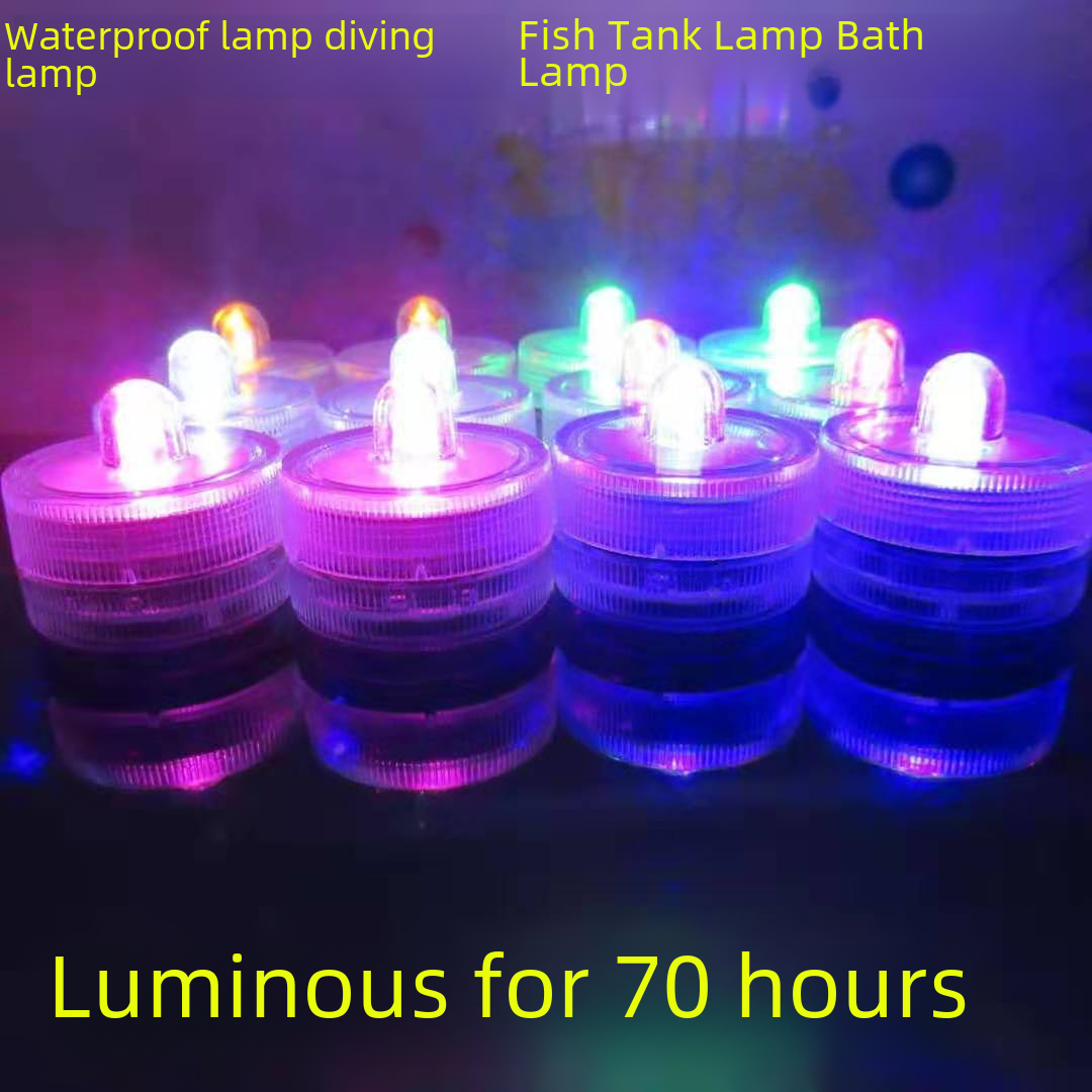 Submersible LED Lights,120 Hours Waterproof Tea Lights,White Underwater ...