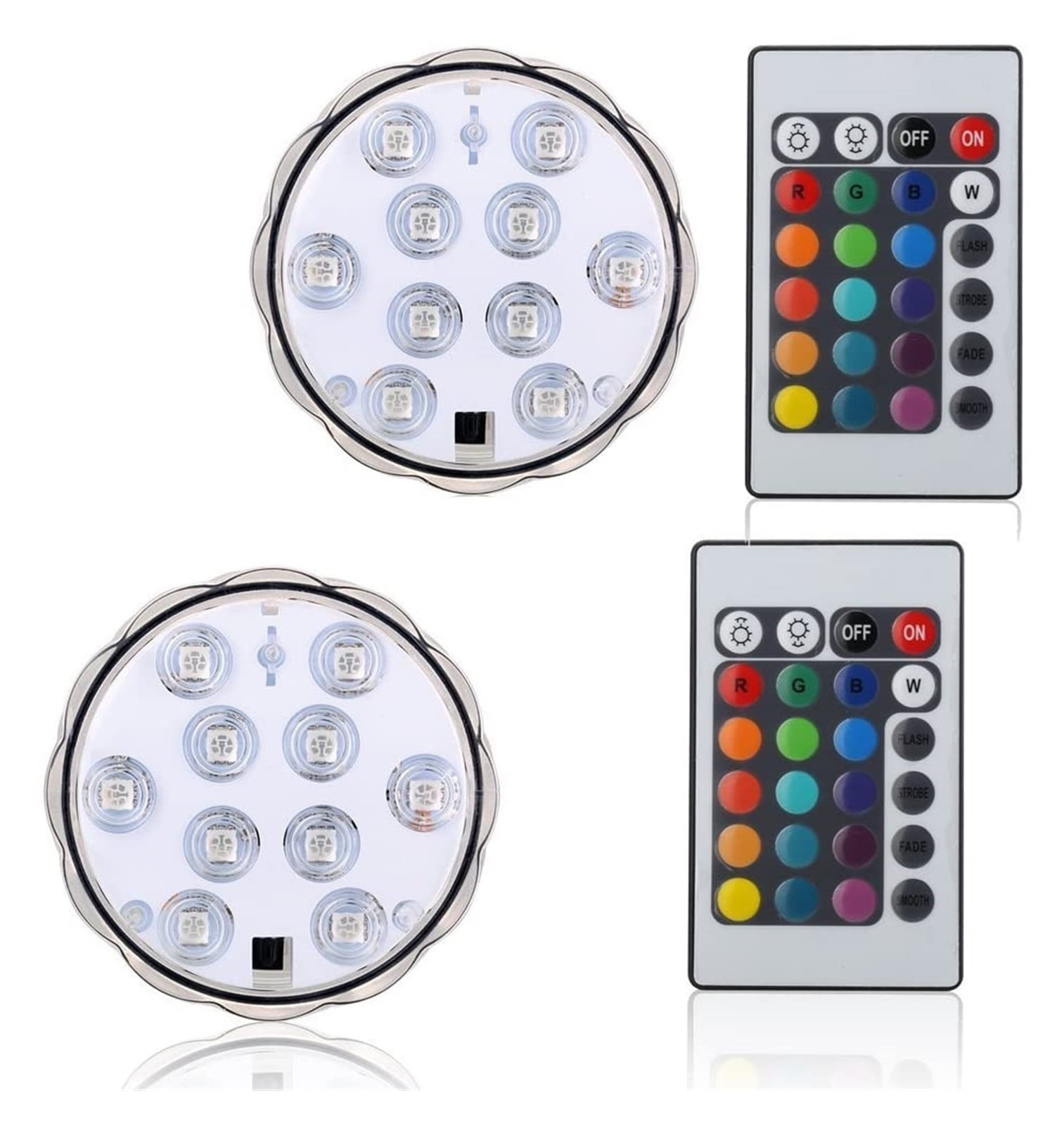Submersible Led Lights With Remote Battery Operated Underwater Pond ...