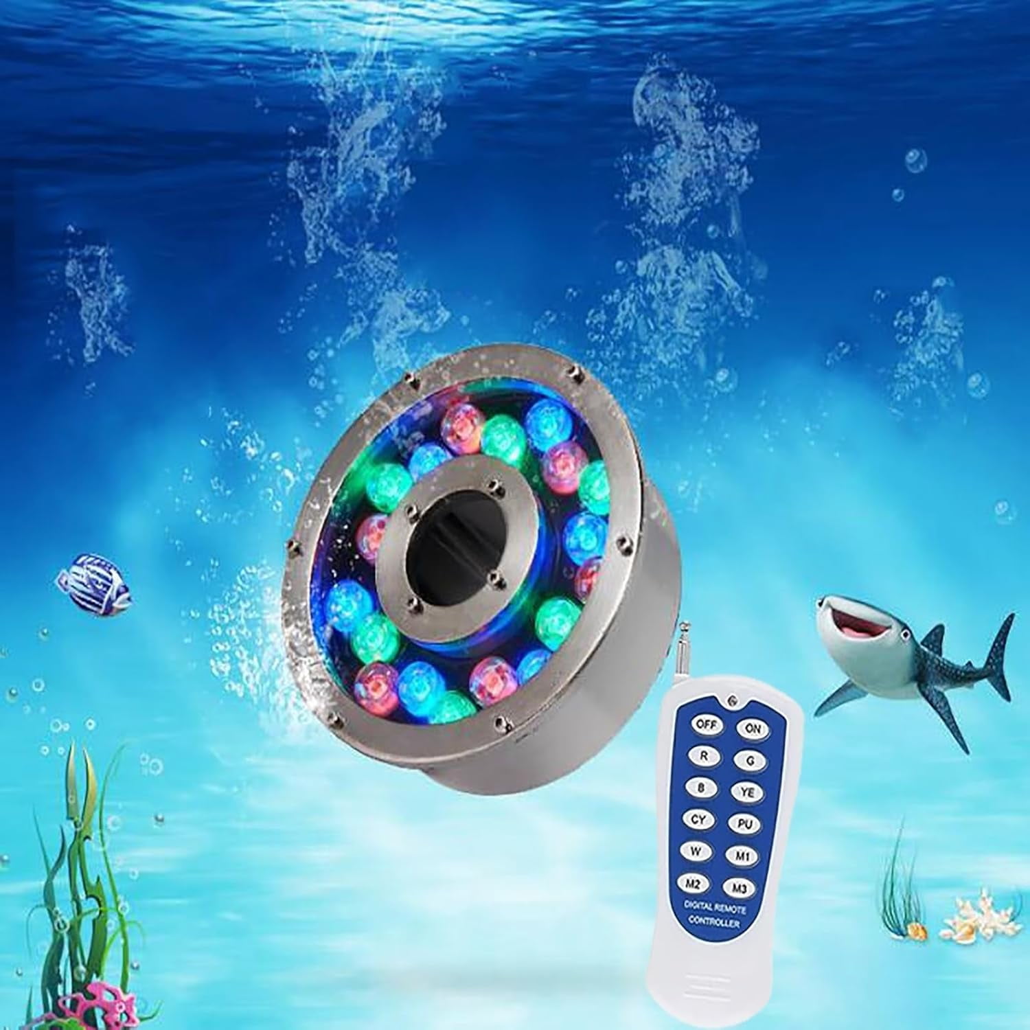 Submersible RGB Lights - Ring Fountain LED Lamp, Colorful Color ...
