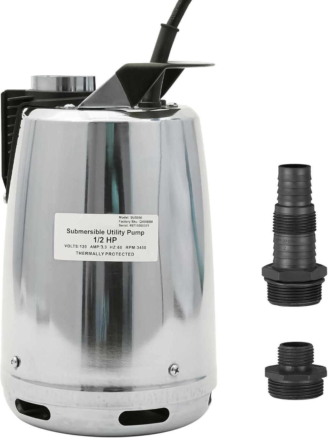 Submersible Sump Pump, Clean/Dirty Water Pump, Portable Utility Pump ...