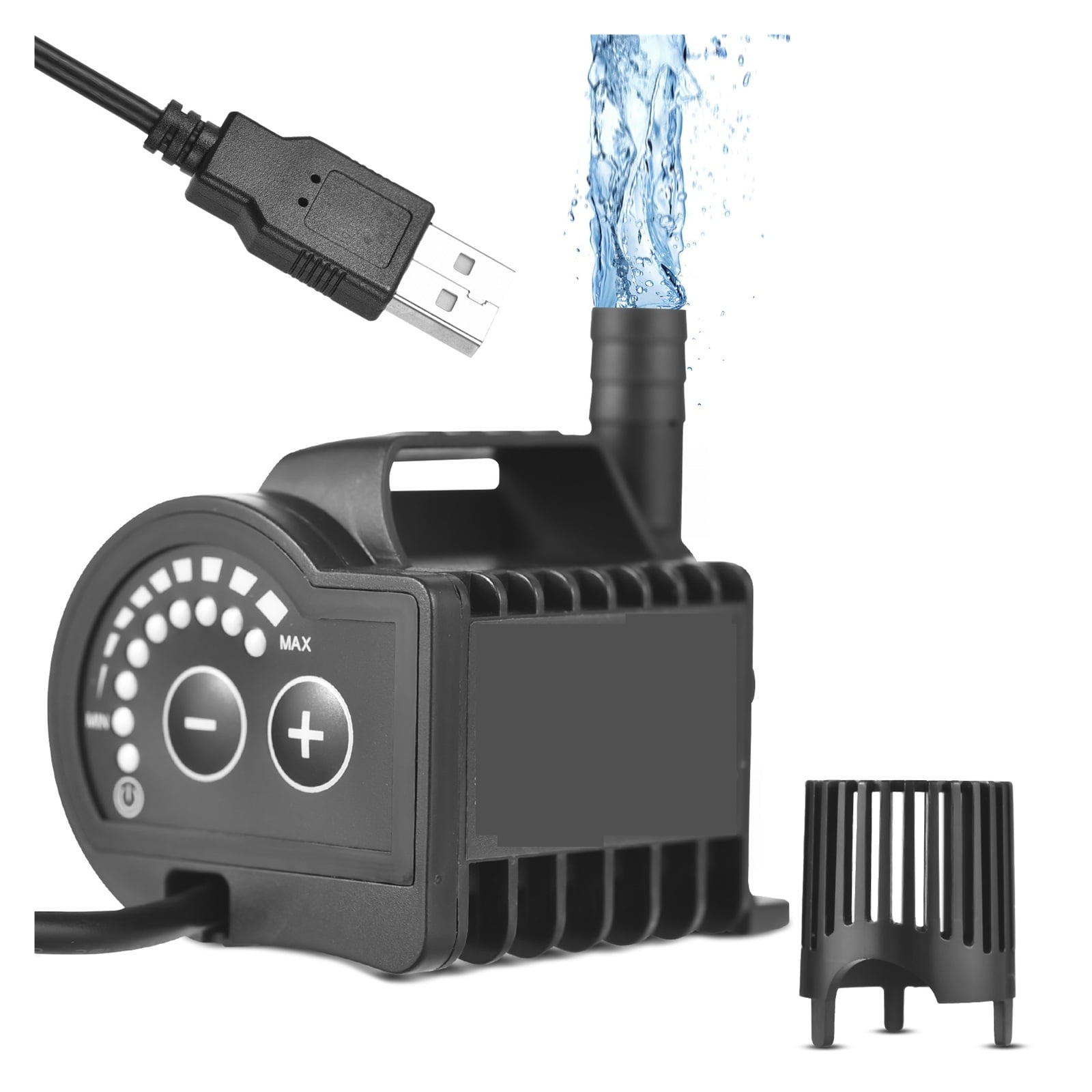 Submersible Water Pump 0-600L/H Small Fountain Pump 8 Levels Adjustable ...