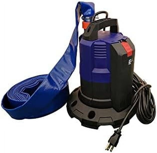 Submersible Water Pump with 25-Foot Hose and Optional Base, Pool Cover ...