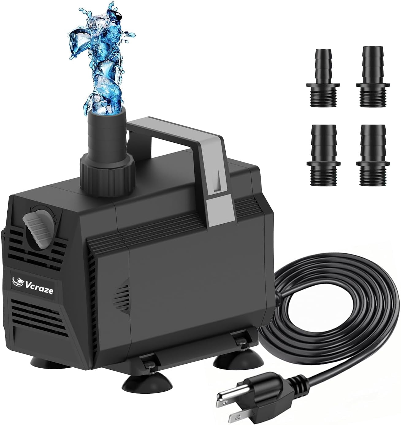 Submersible Water Pump 880GPH/45W with Flow Control for Fountain, Pond ...