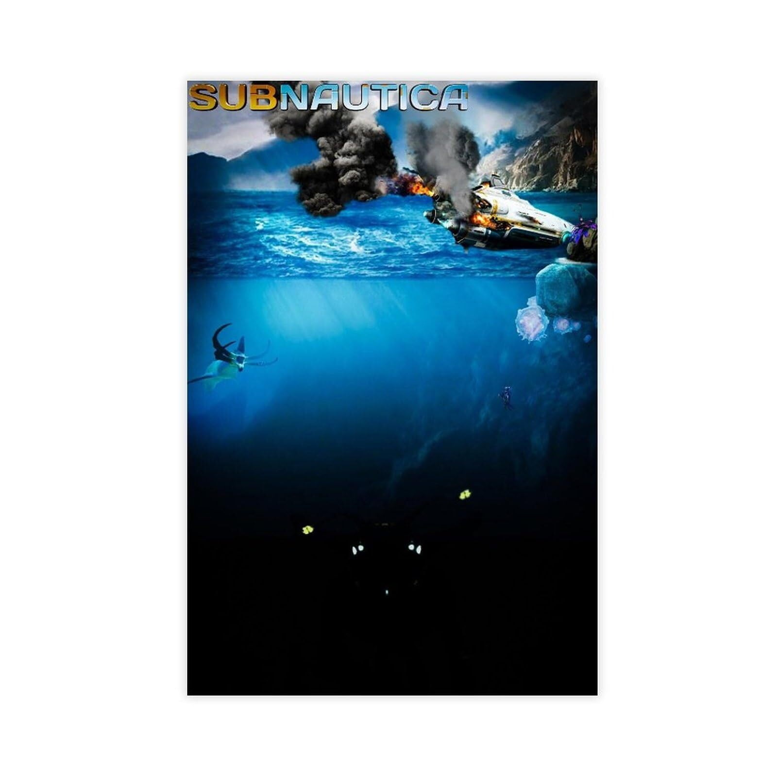 Subnautica Games Poster 12 Canvas Poster Bedroom Decor Landscape Office ...