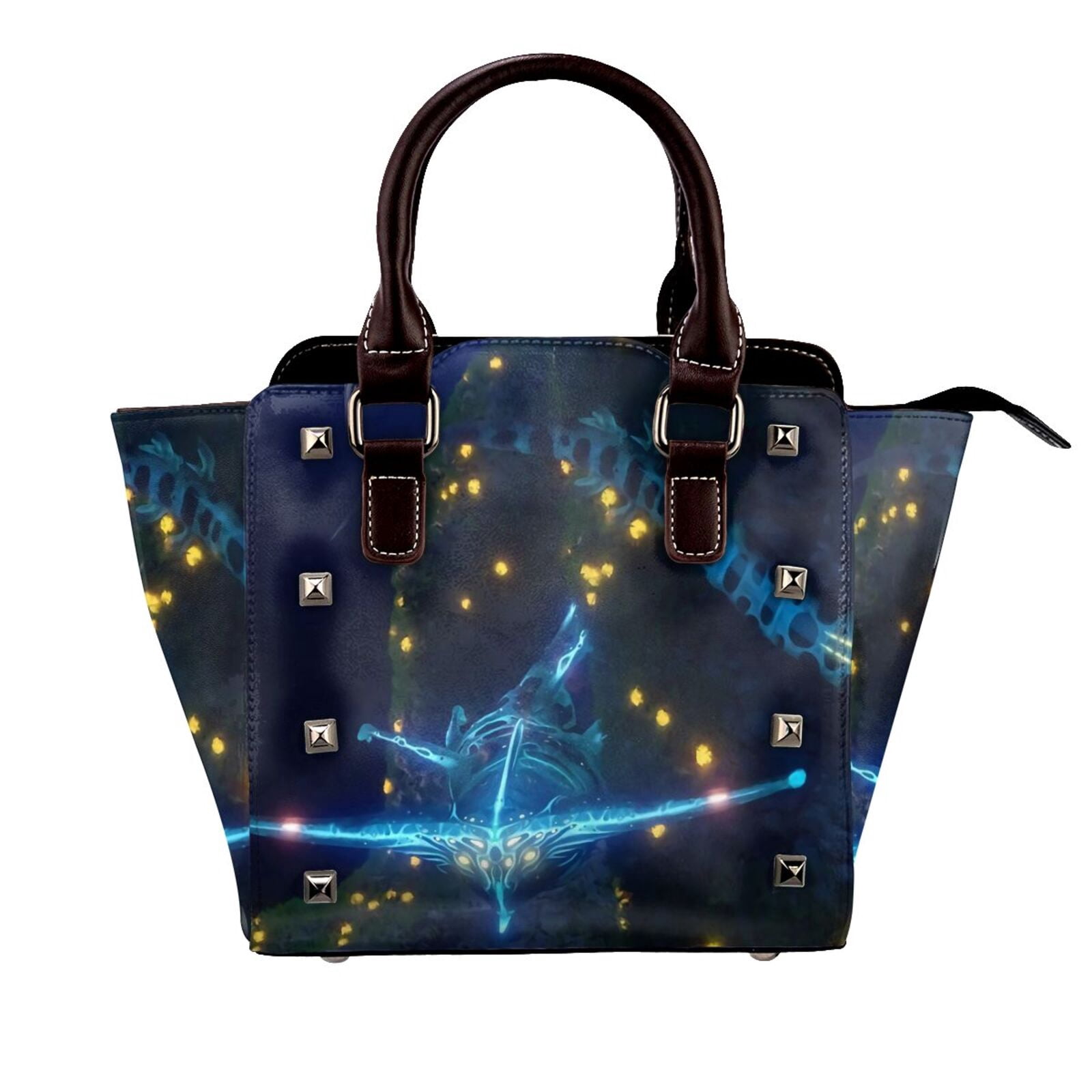 Subnautica - Ghost Leviathan Handbag Leather Rivet Shoulder Bag Luxury ...