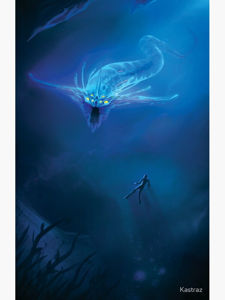 Subnautica - Ghost Leviathan Poster Framed-unframed - Walmart.com