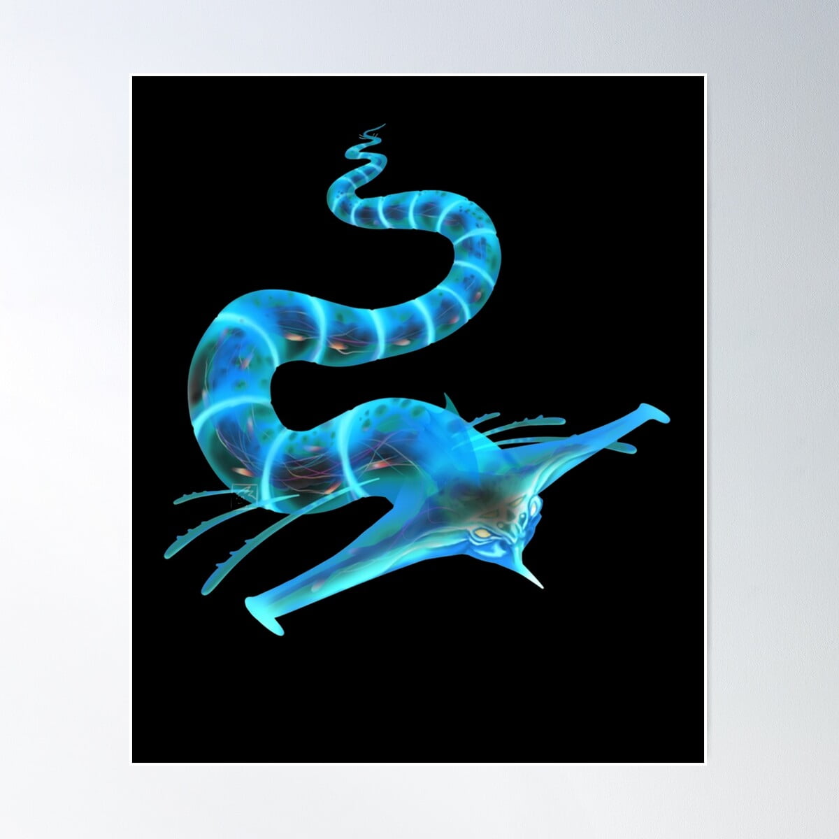 Subnautica Ghost Leviathan Poster Wall Art, Modern Wall Decor For ...