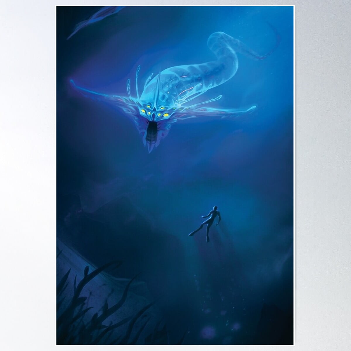 Subnautica - Ghost Leviathan Poster Wall Art, Modern Wall Decor For ...