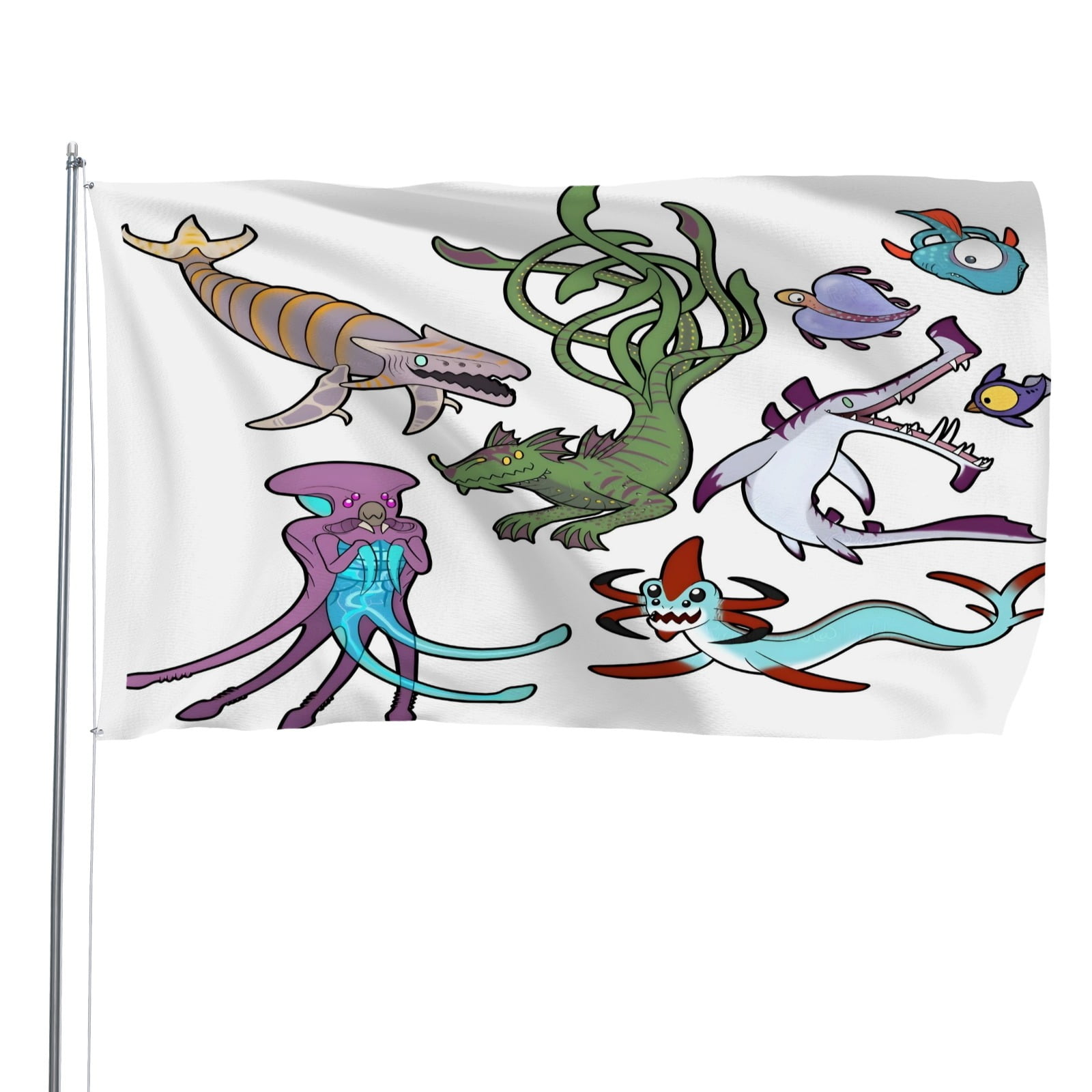 Subnautica Pattern Flag Decoration - Walmart.com