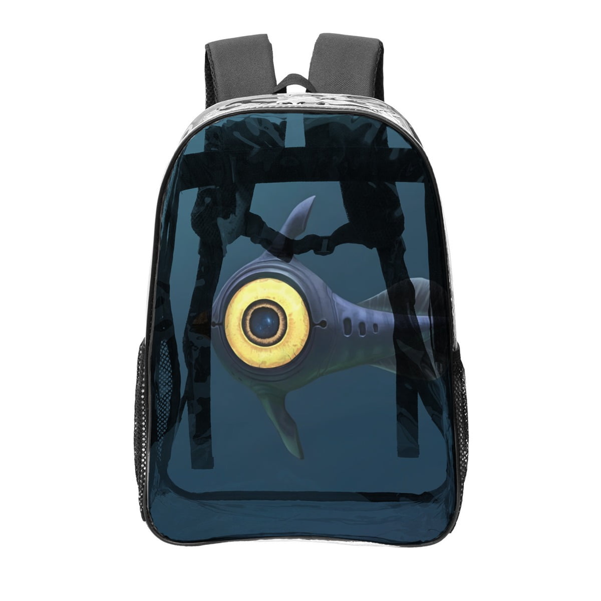 Subnautica Pattern Transparent Backpack Lightweight And fashionable Showcasing Personality And ...