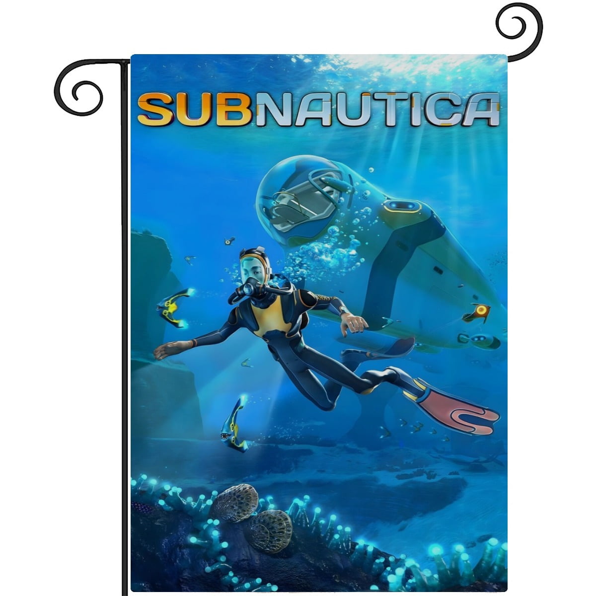 Subnautica-themed Garden Flag. Perfect gift for fans, friends, and ...