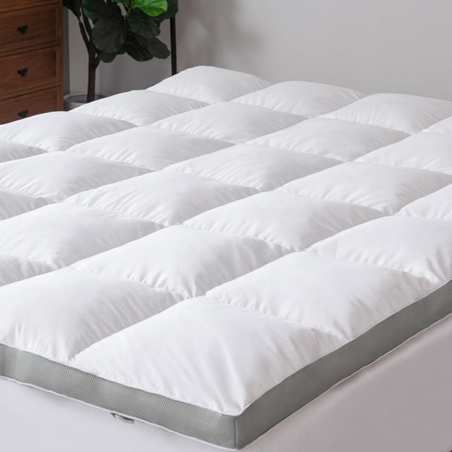Subrtex 2-inch Down Alternative 300TC Cotton Bed Mattress Topper, King ...