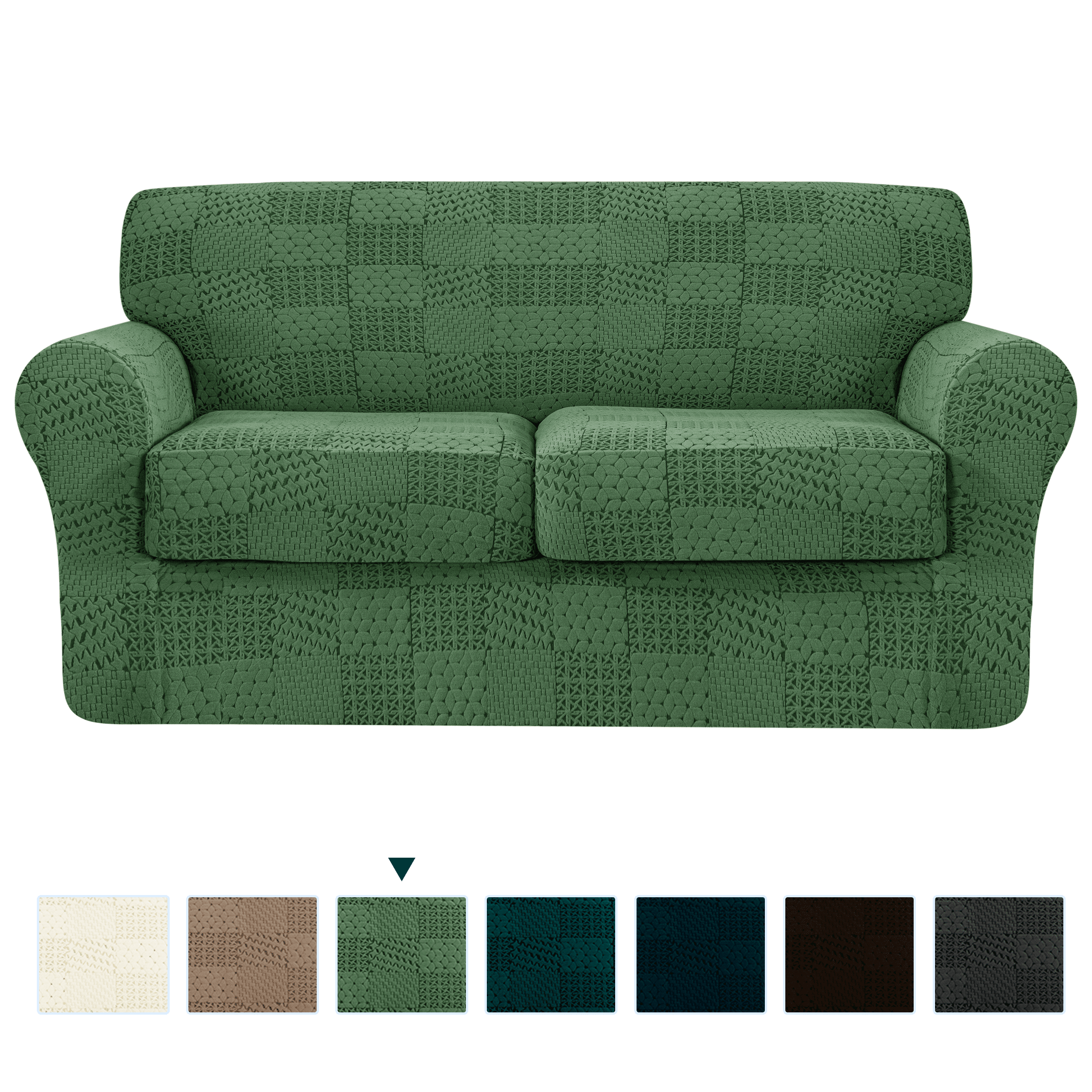 Subrtex 3-Piece Stretch Patchwork Sofa Cover - Walmart.com
