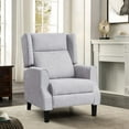 Subrtex Push Back Recliner Chair, Modern Upholstered Manual Wing Chair ...