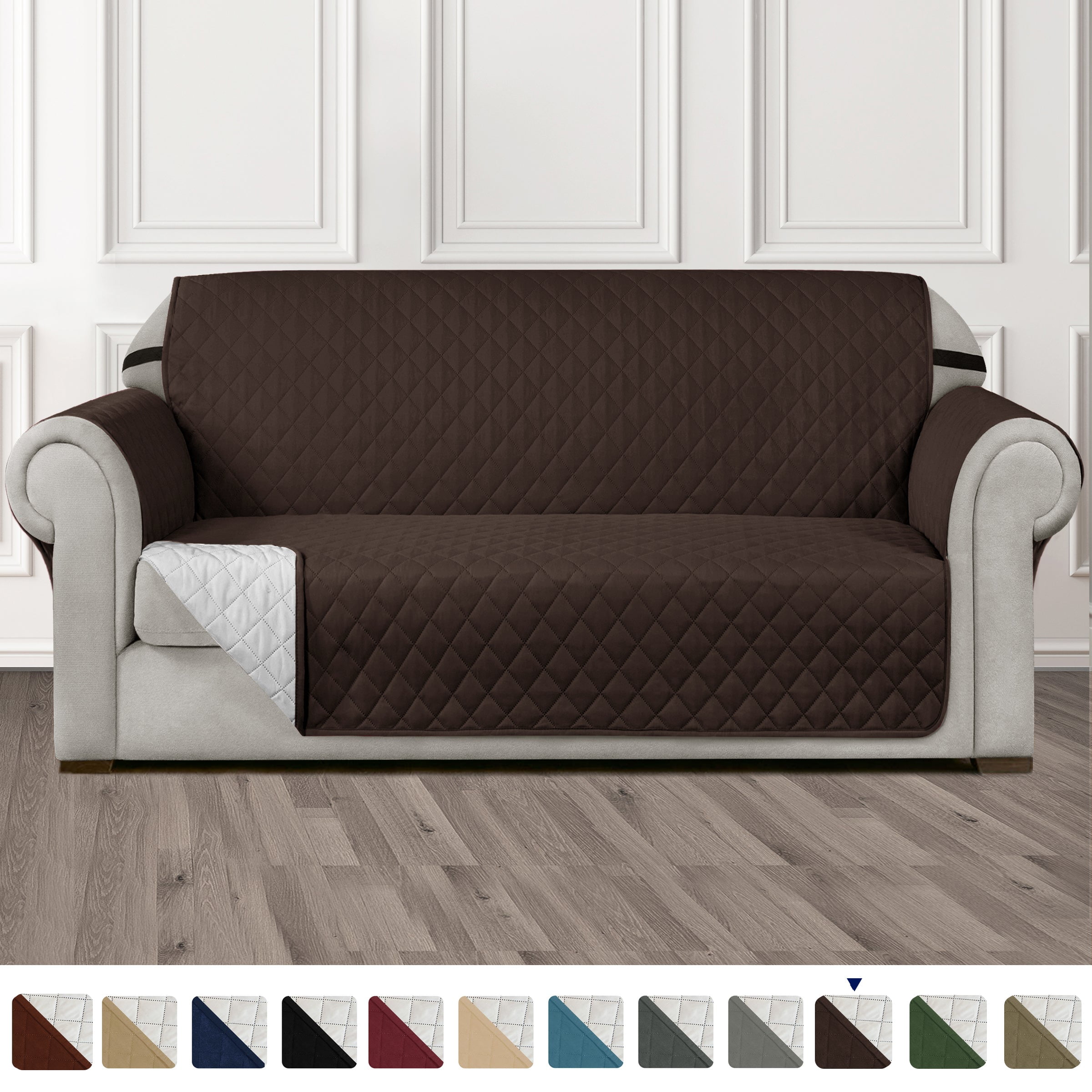 Subrtex Reversible Sofa Slipcover Non-Slip Washable Couch Cover ...