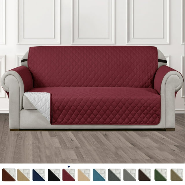 Subrtex Reversible Sofa Slipcover Non-Slip Washable Couch Cover ...