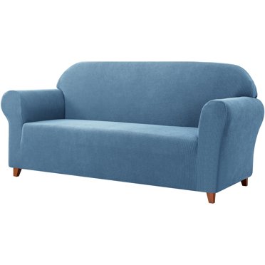 NICEEC Sofa Slipcover Blue Sofa Cover 1 Piece Easy Fitted Sofa Couch ...