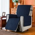 Subrtex Reversible Recliner Cover Navy Microfiber with Adjustable ...