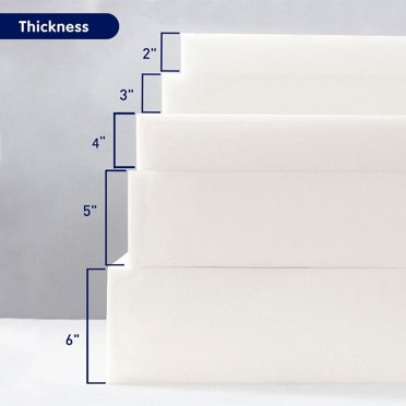 "Mybecca High-Density Polyurethane Upholstery Foam Cushion, Firm Soft ...