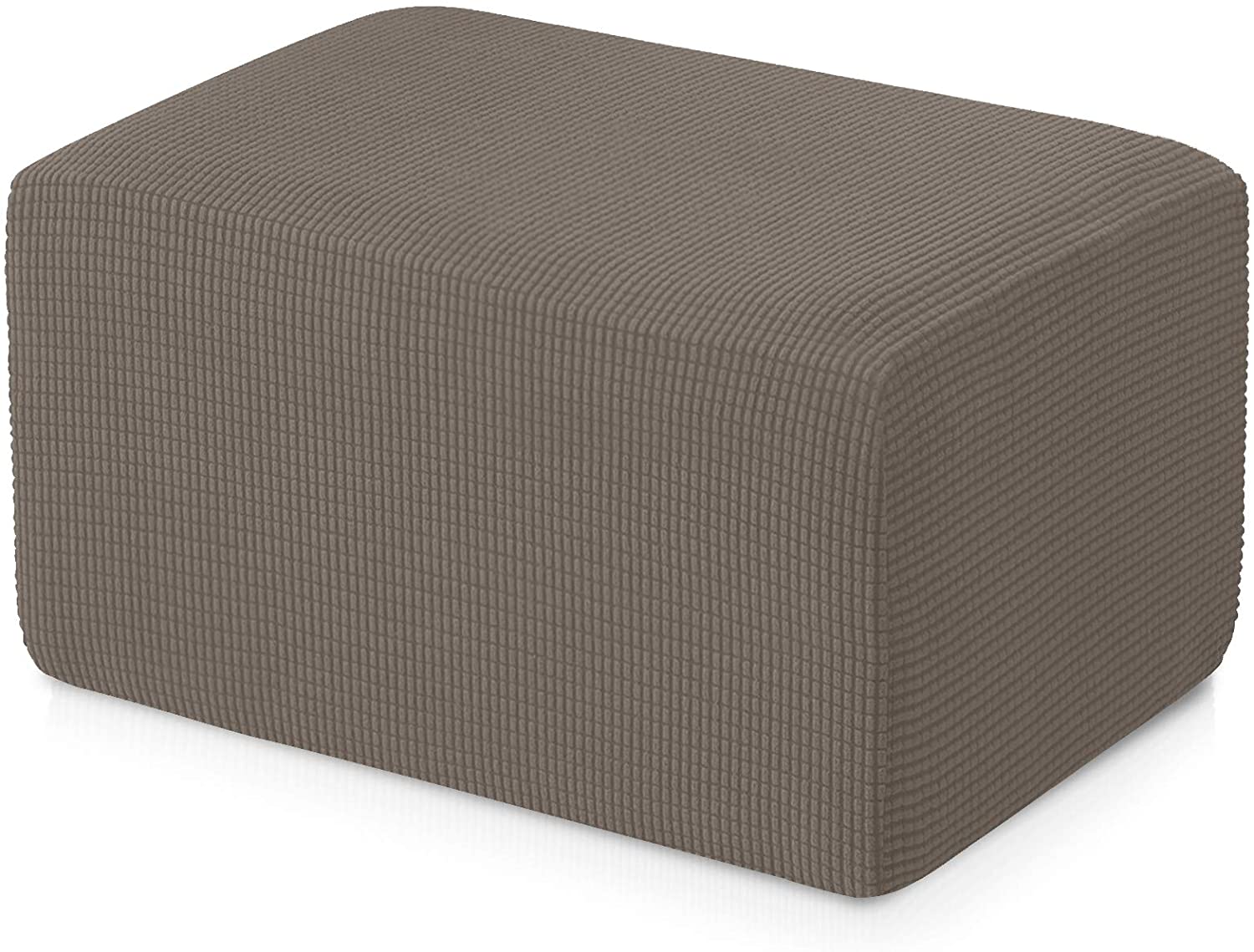 Subrtex Stretch Oversize Spandex Ottoman Cover Rectangle Footstool ...
