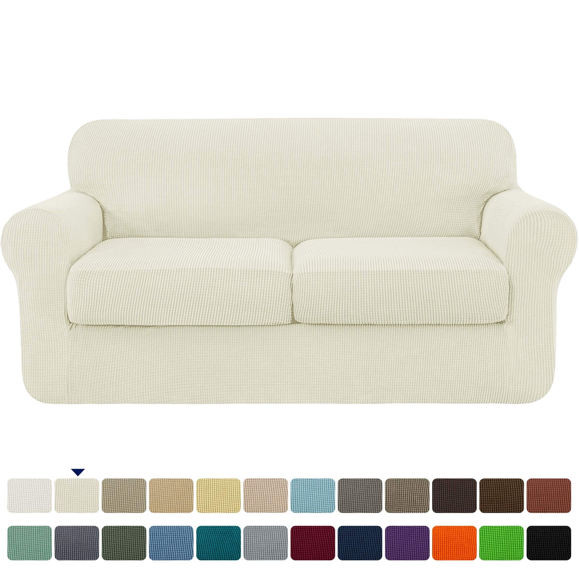 Subrtex Textured Grid Stretch Sofa Slipcover, Elastic Couch Protector ...
