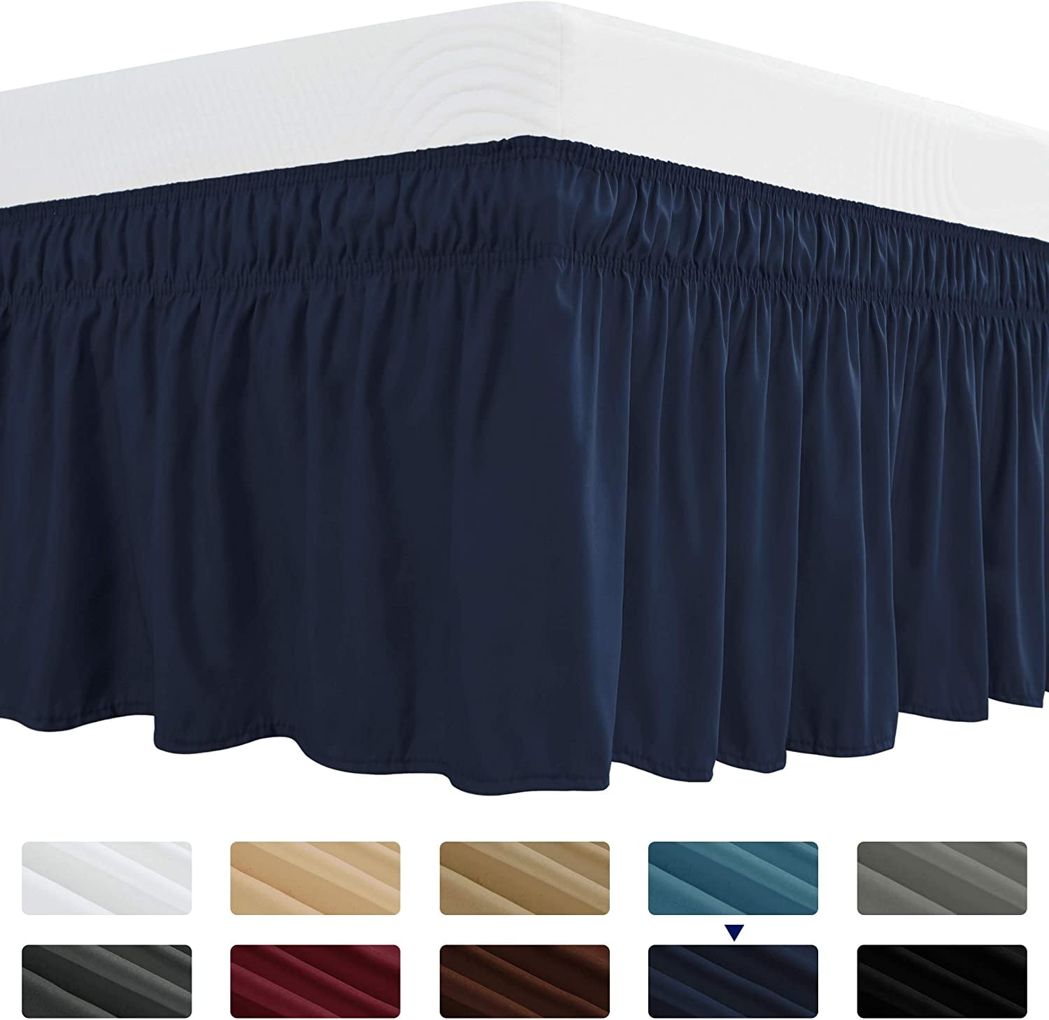 Subrtex vy Solid Ruffled Polyester Dust Ruffle, Queen - Walmart.com