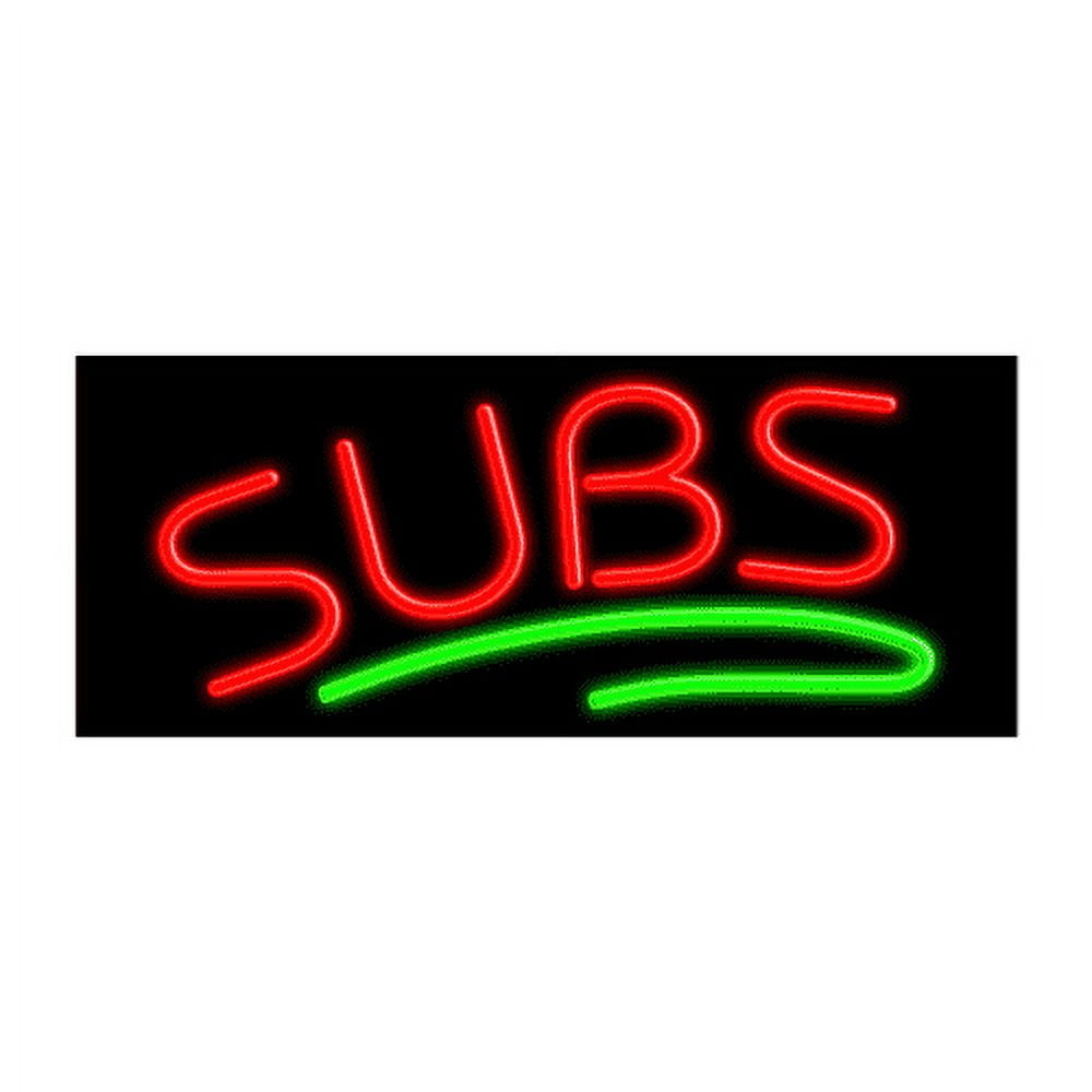 Subs-Glass Neon Sign Made in USA - Walmart.com