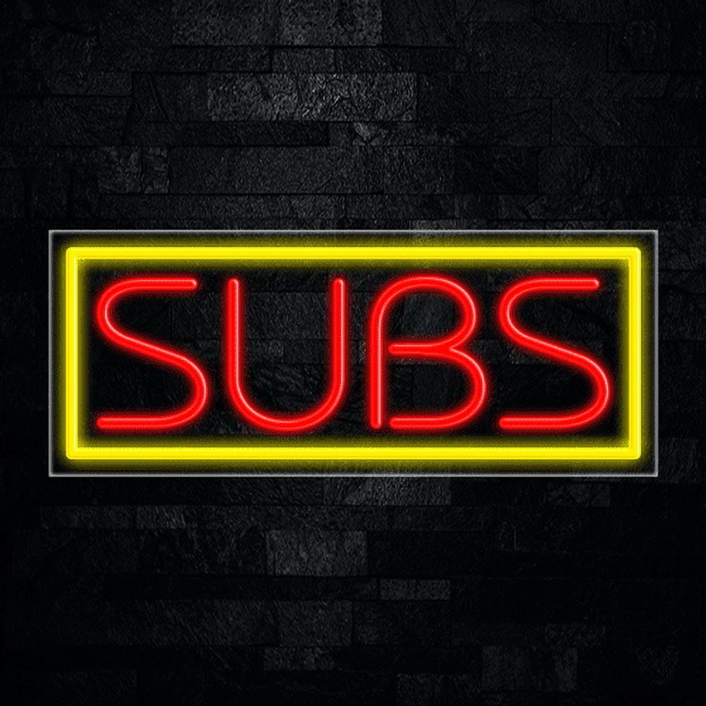 Subs-LED Neon Sign 30"L x 12"H #30631 - Walmart.com