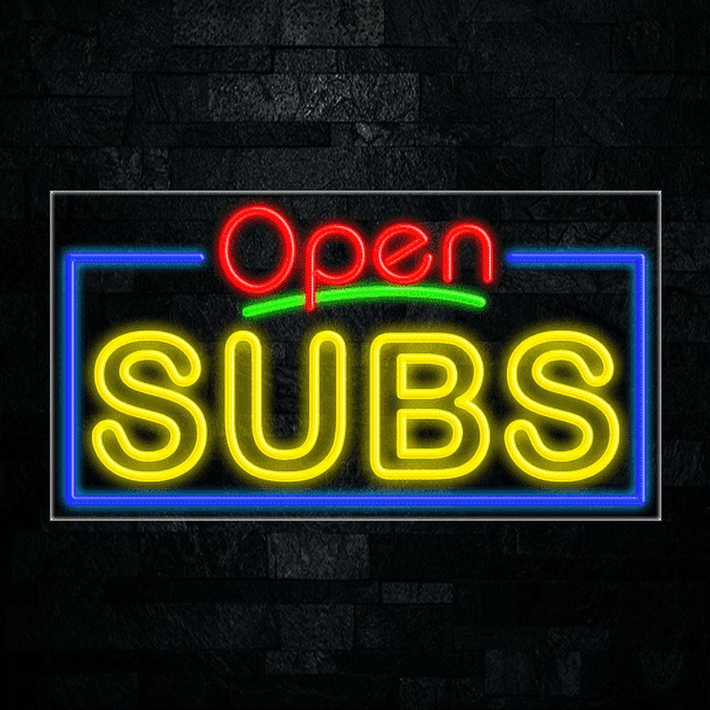 Subs LED Neon Sign 33"L x 18"H #35574 - Walmart.com