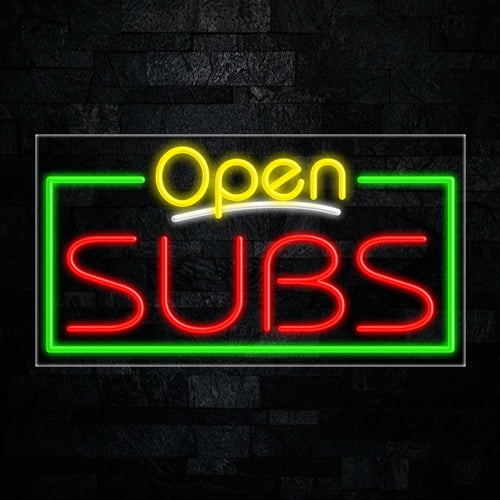 Subs LED Neon Sign 33"L x 18"H #35871 - Walmart.com