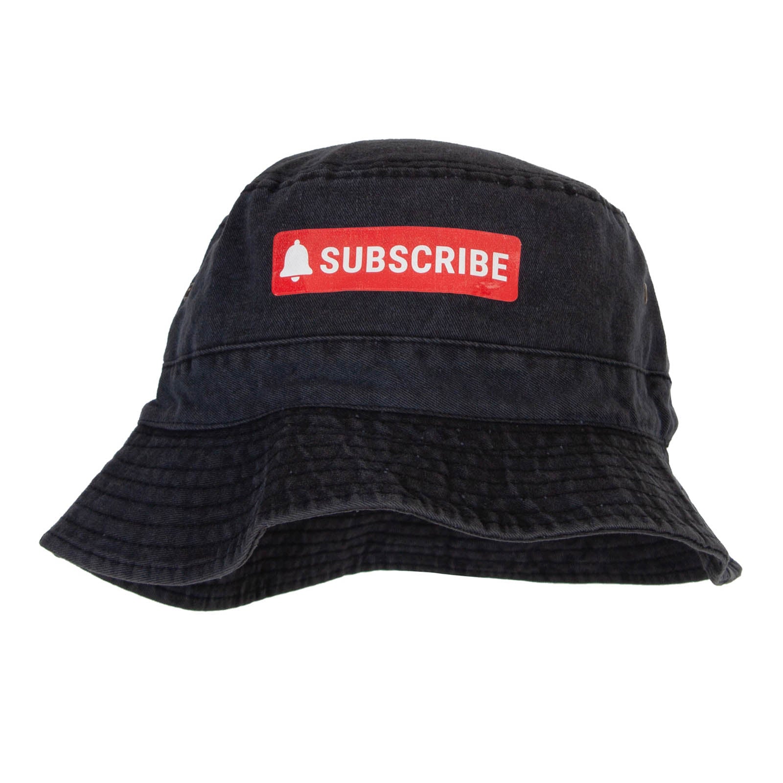 Subscribe Button Heat Transfer Bucket Hat - Black OSFM - Walmart.com