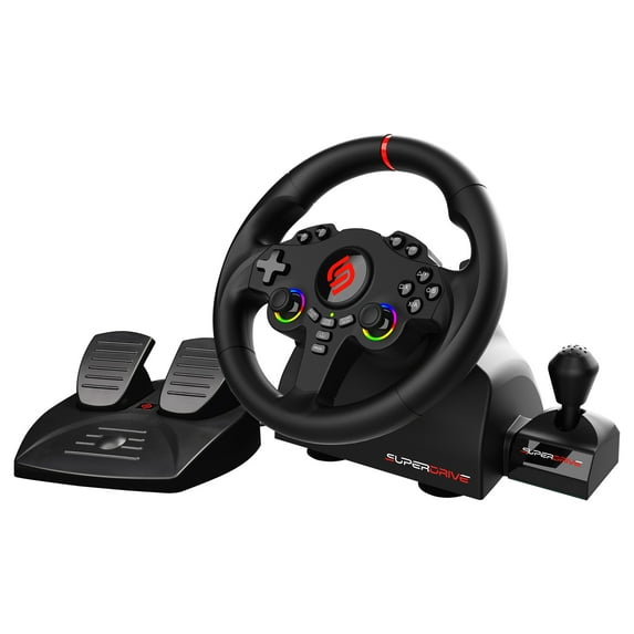Subsonic Superdrive 220 RS-X Racing Wheel, Dual Joystick, LEDs ...