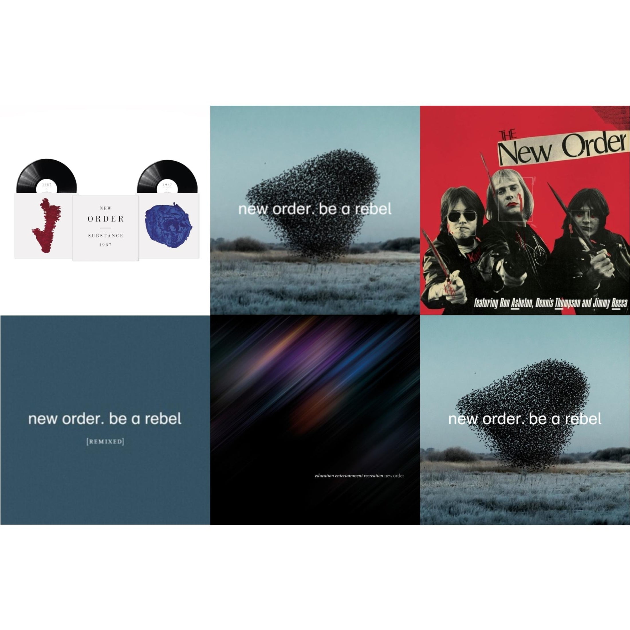 Substance (2023 Reissue) (2LP) & Be A Rebel Ep & New Order (Marble LP Vinyl) & Be A Rebel ...