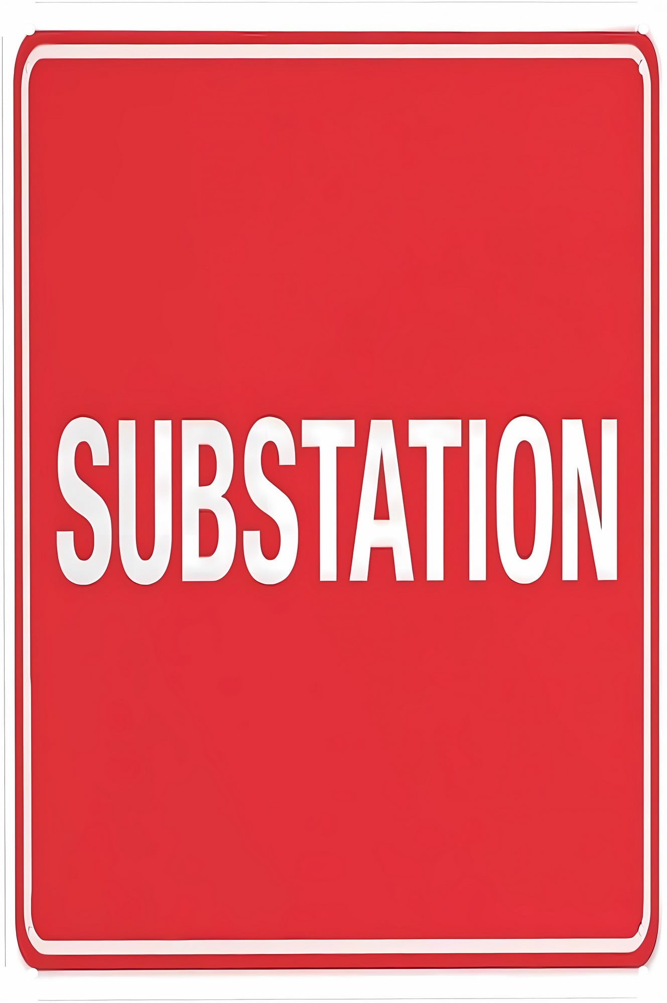 Substation Warning Tin Sign - 8"x12", Vintage Metal Decor for Home ...