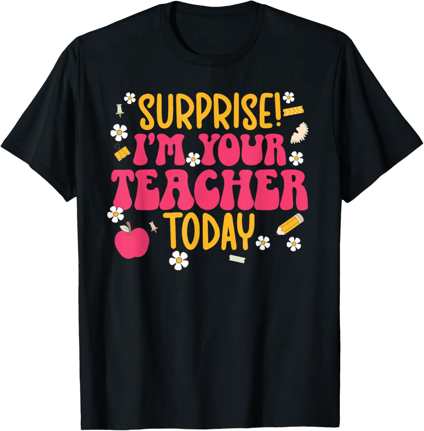 Substitute Teacher Groovy Sub Teacher Substitute Teaching T-Shirt ...