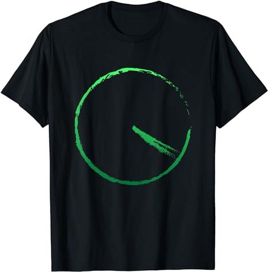 Subtle 420 T-Shirt Minimalistic Green Gradient Clock Print - Walmart.com