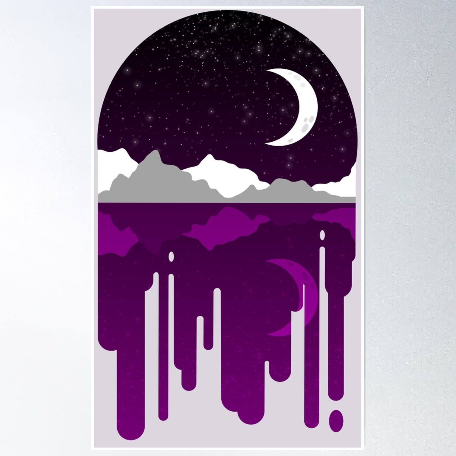 Subtle Ace Drip Landscape Poster Wall Art, Modern Wall Decor, 8x12 ...