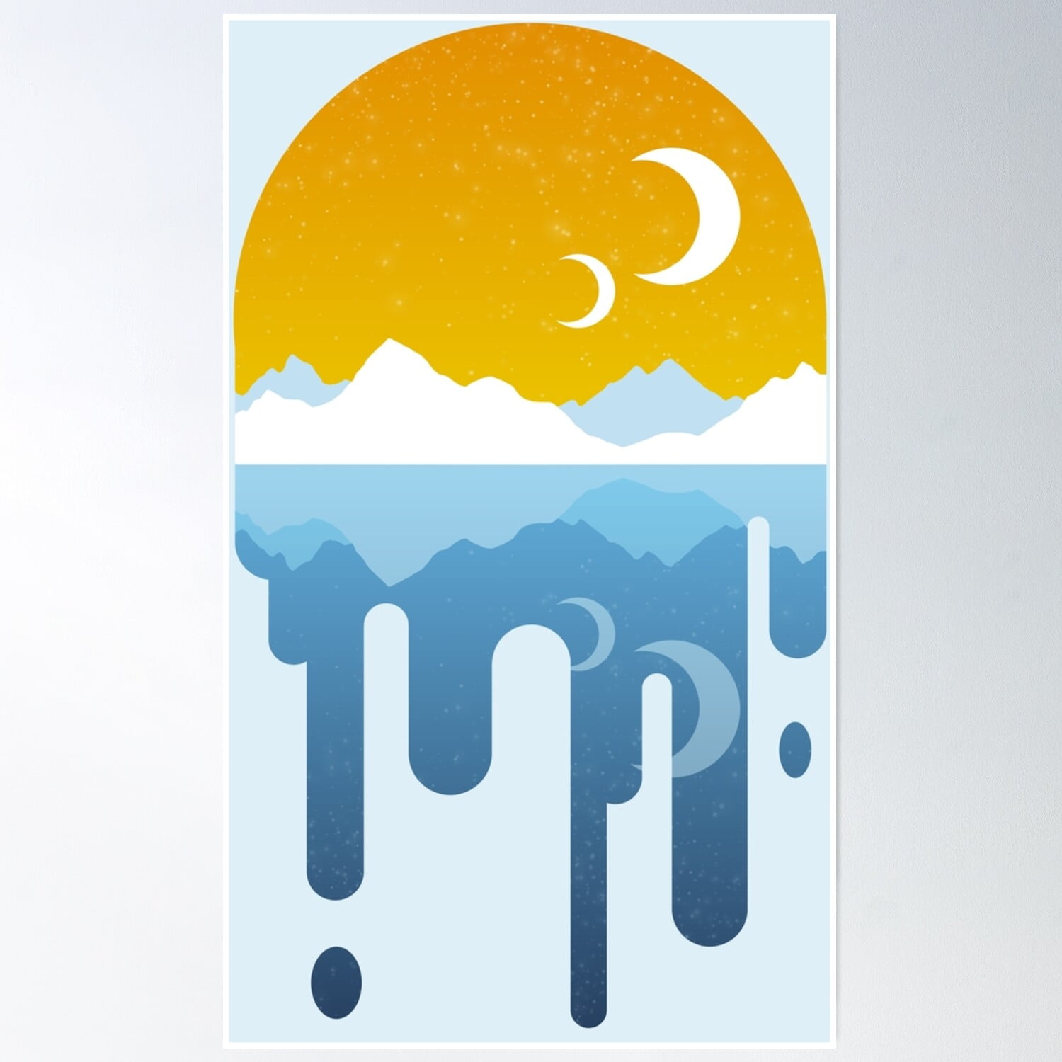 Subtle Aroace Drip Landscape Poster Wall Art, Modern Wall Decor, 12x18 ...