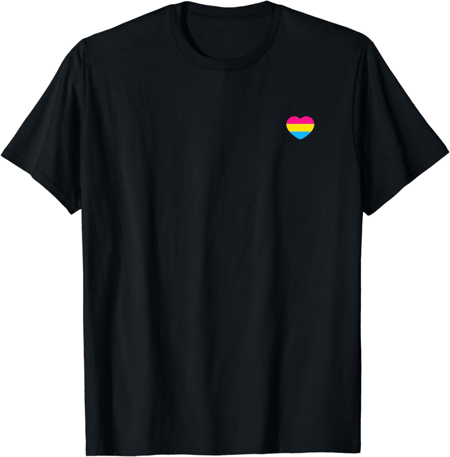 Subtle Pansexual Flag Tiny Heart Pan Pride Month LGBT Art T-Shirt ...