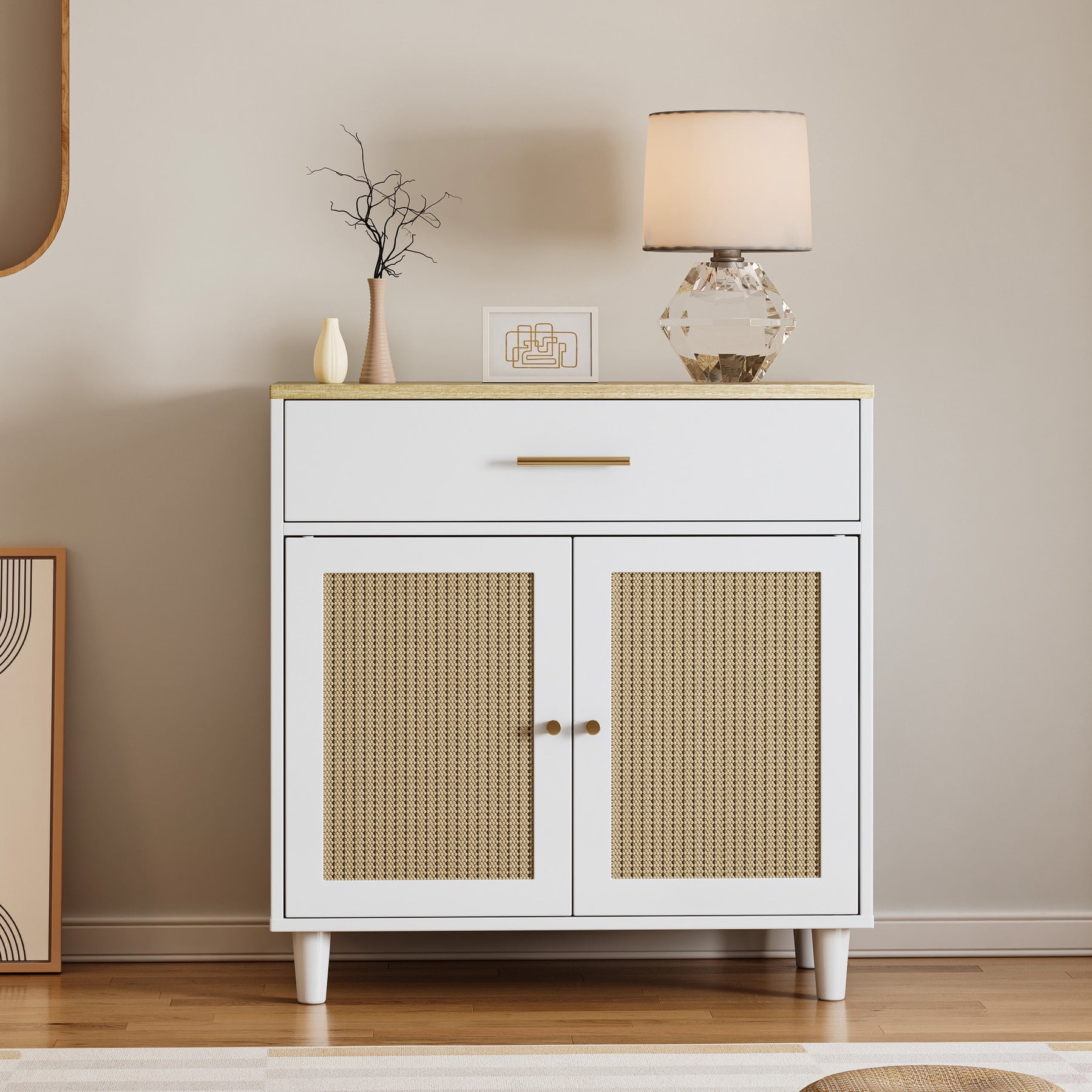 Subtle Wood Grain, White - Color - Fits Most Litter Boxes - In Entryway ...