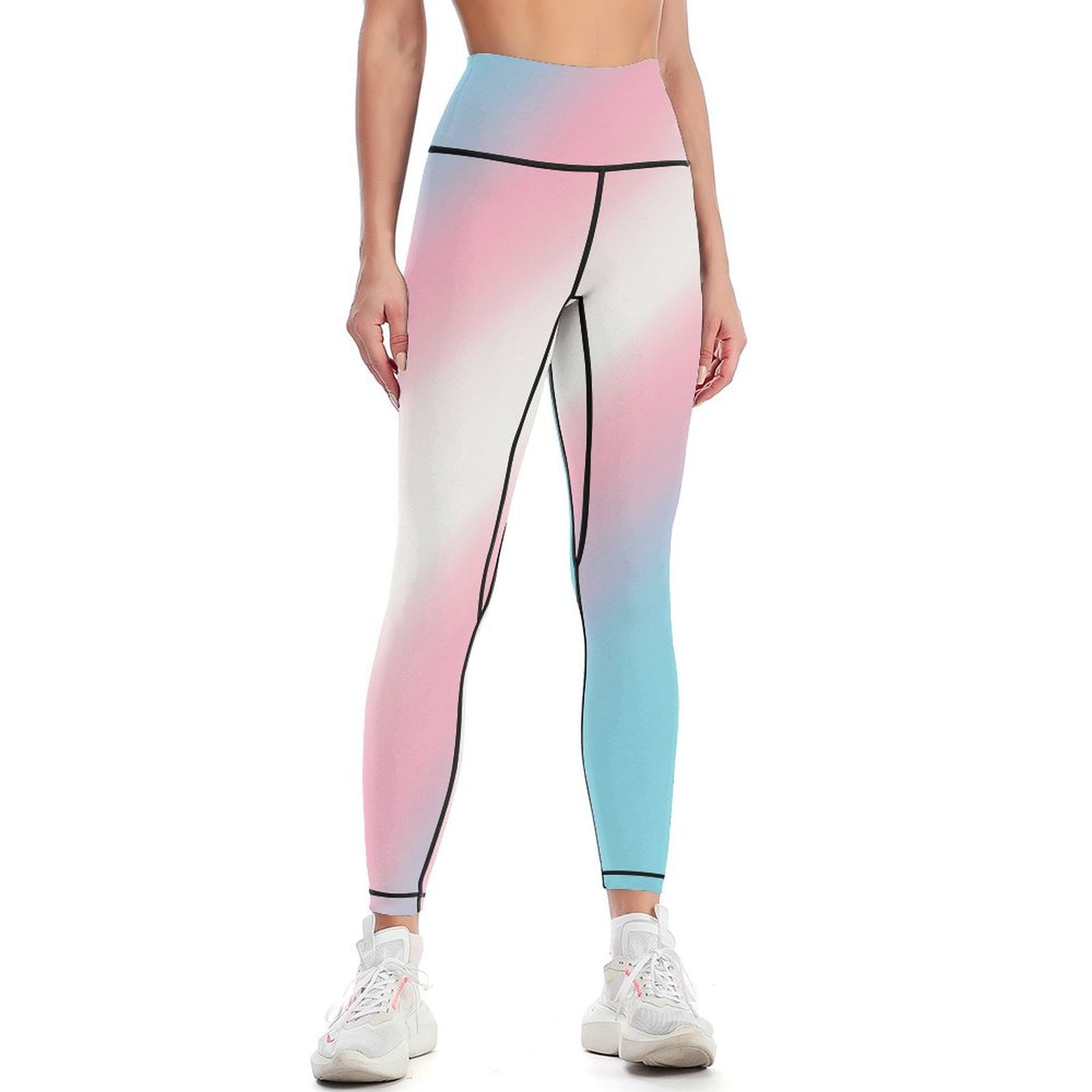 Subtle trans gradient pride flag Leggings sporty woman gym sport ...
