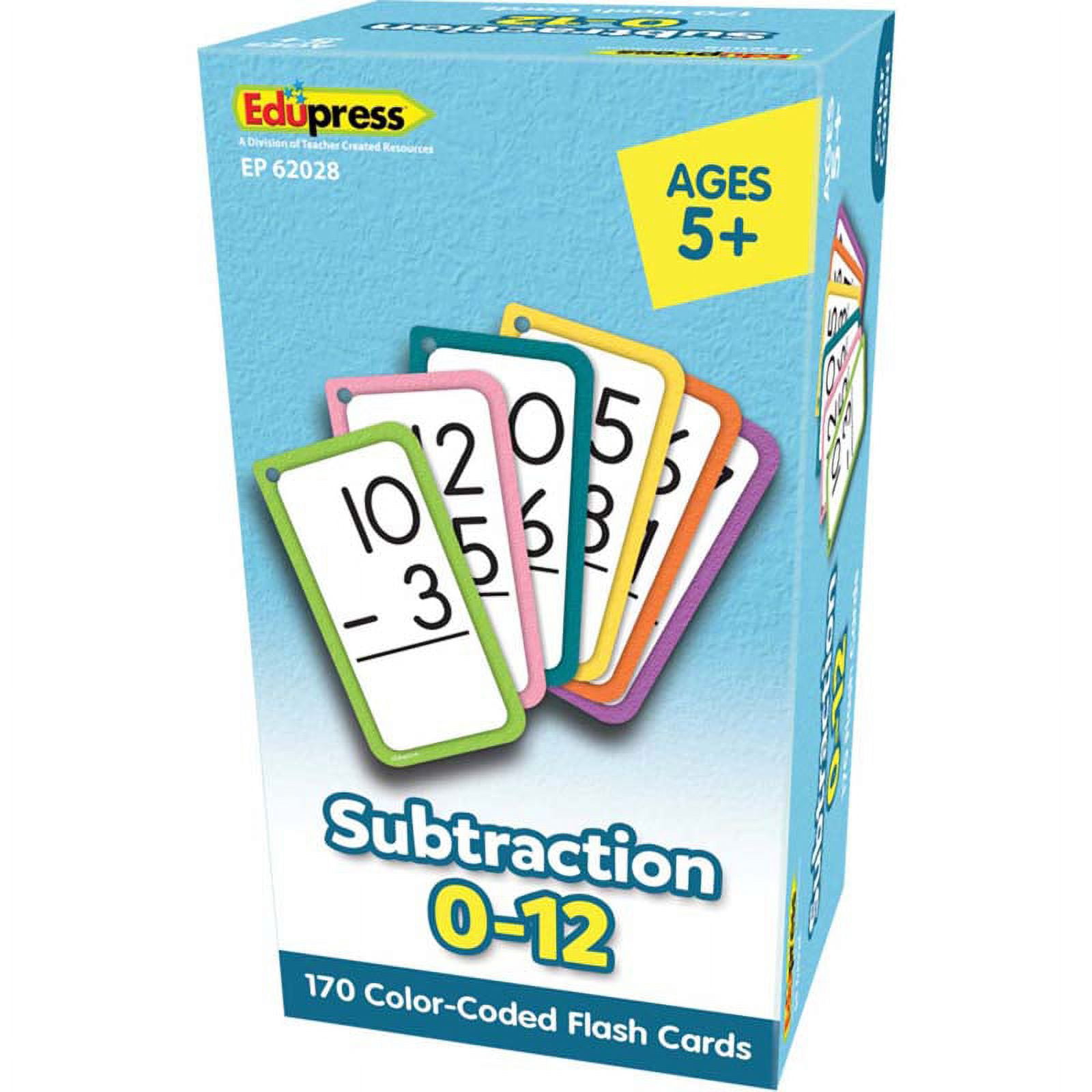 Subtraction Flash Cards - All Facts 0-12 | Bundle of 5 Packs - Walmart.com