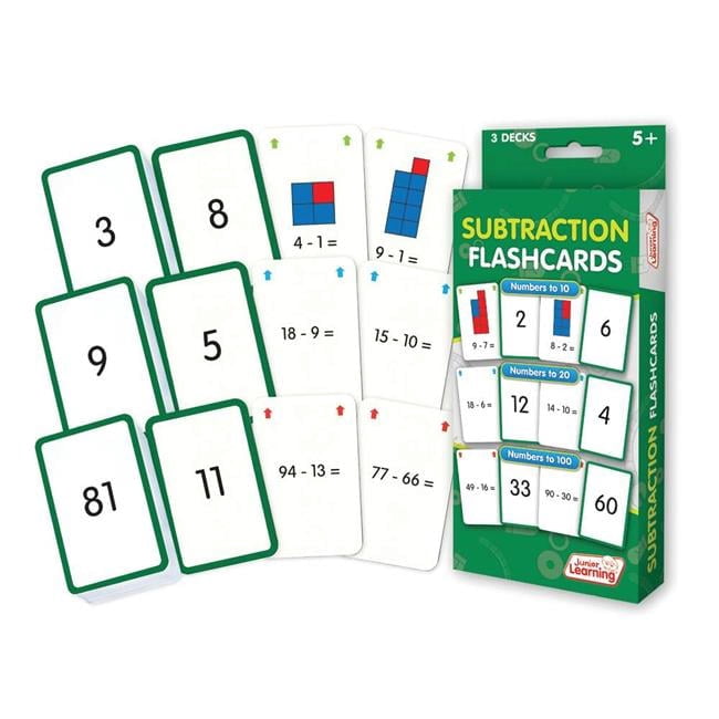 Subtraction Flash Cards - Pack of 3 - Walmart.com