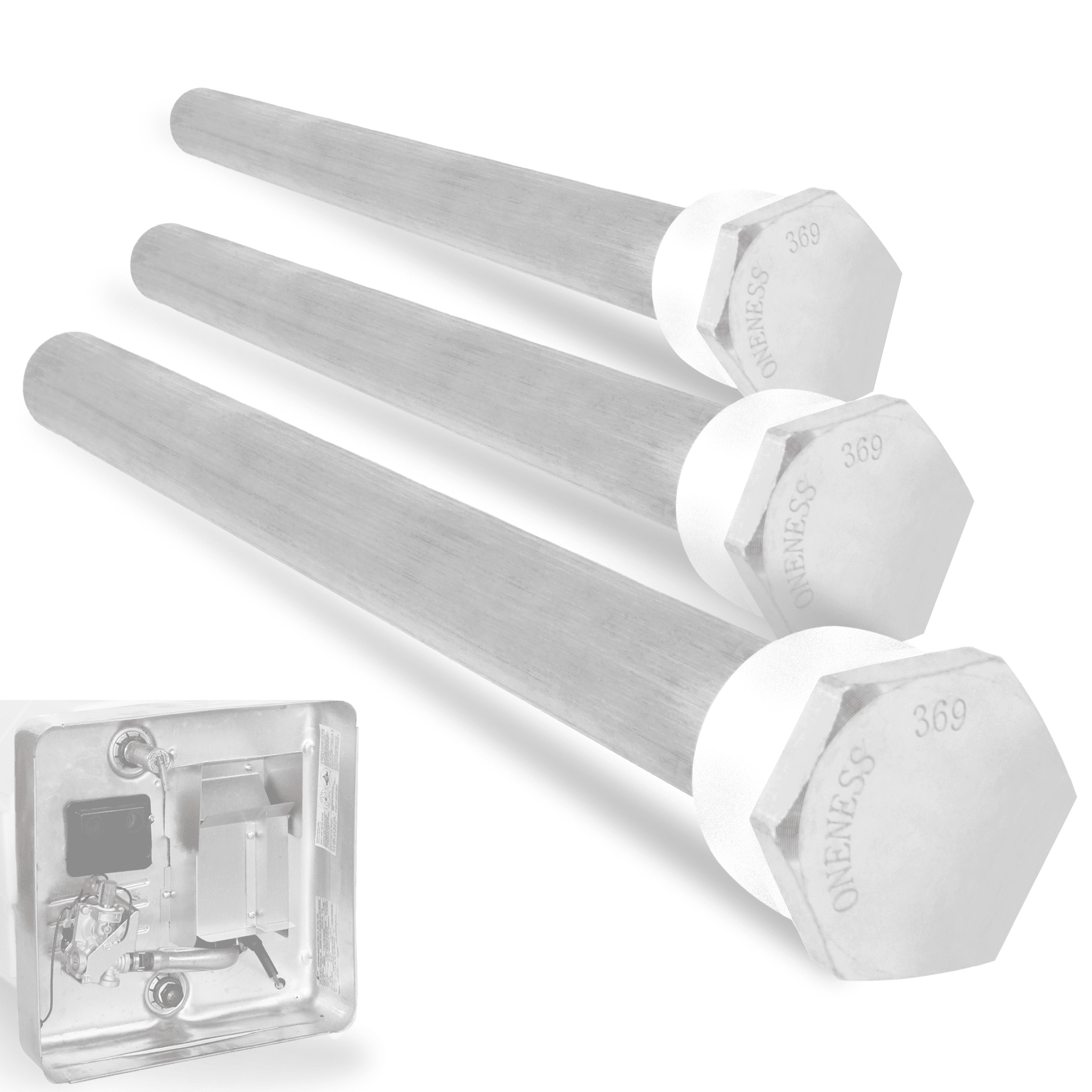 "Suburban RV Water Heater Anode Rod, Magnesium, 9.25"" L, 3/4"" NPT ...