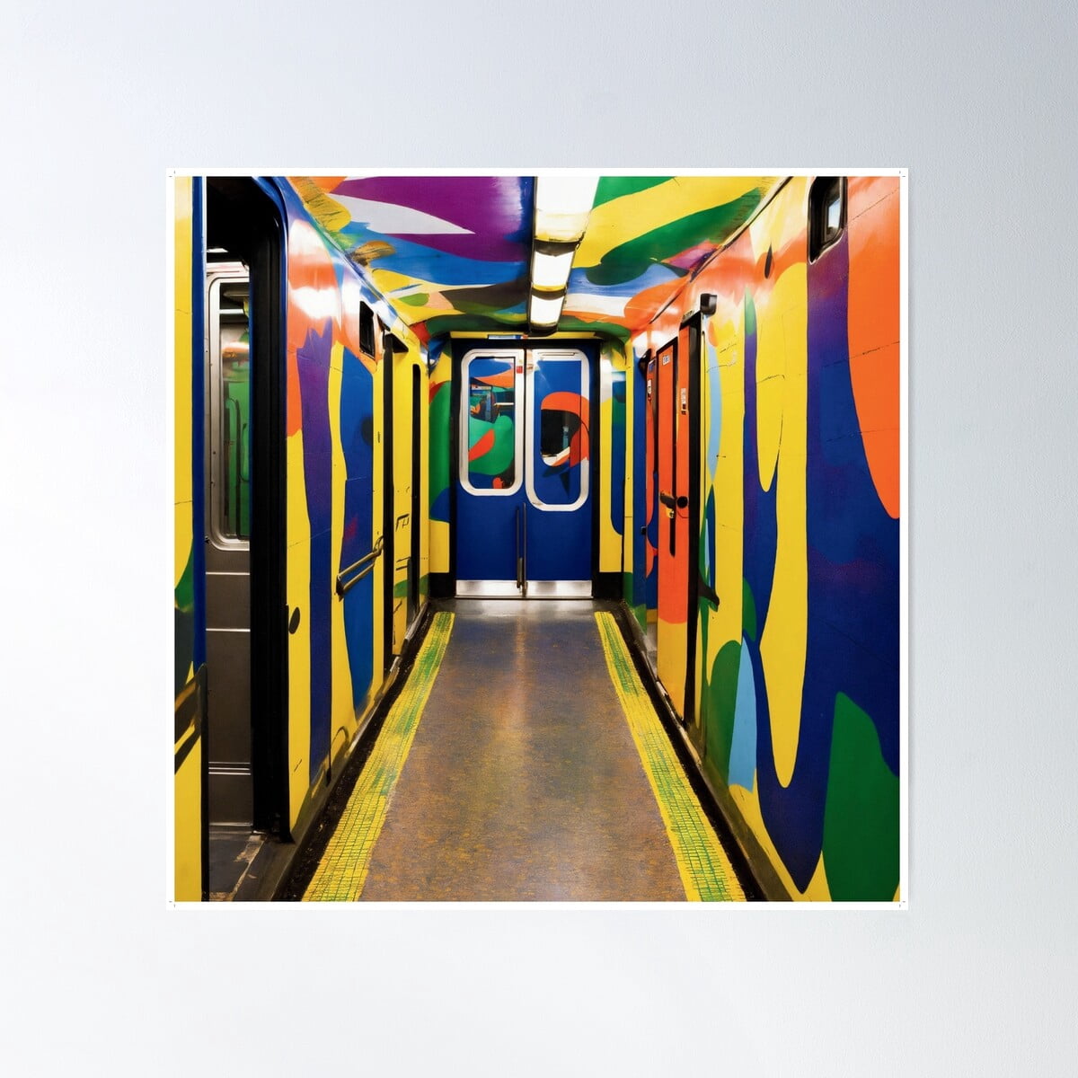 Subway Car - Inspired By Henri Matisse Poster Wall Art, Modern Wall ...