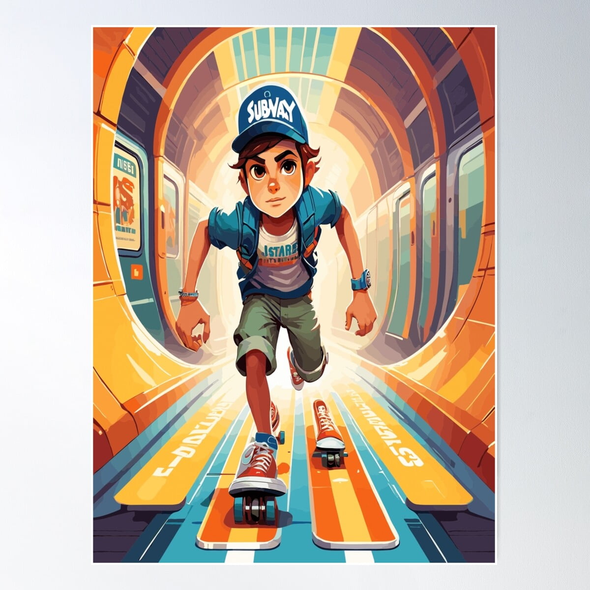 Subway Surfers Jake Surfer Poster, 8x12 UNFRAMED - Walmart.com