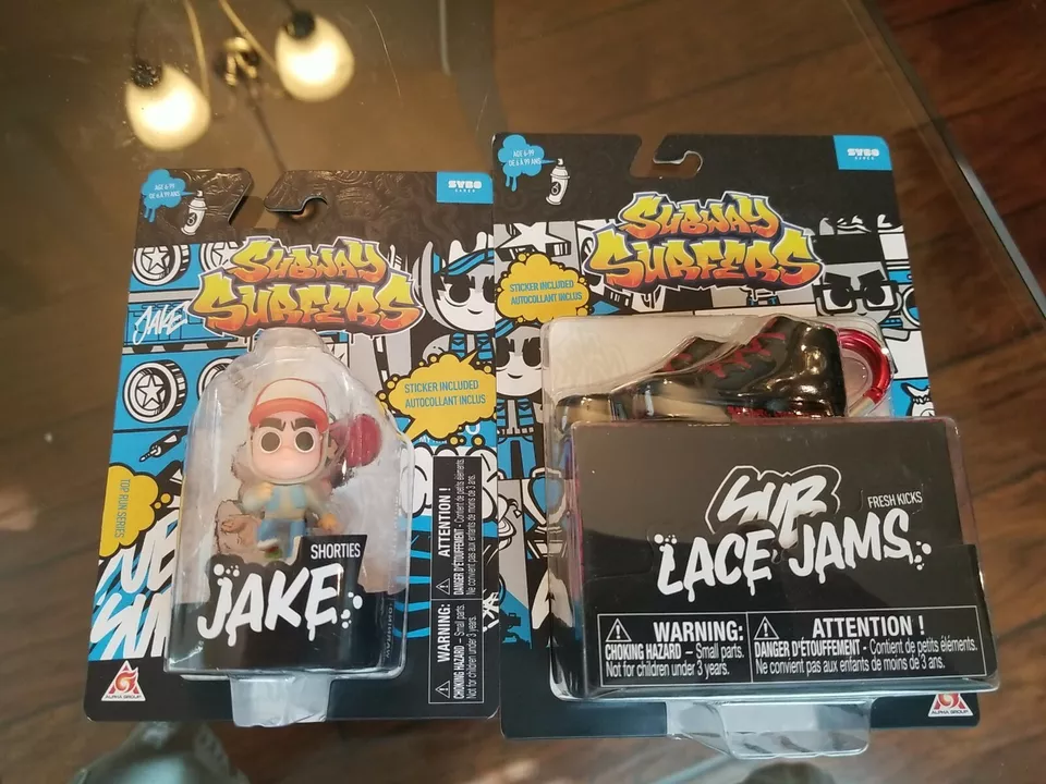 Subway Surfers Mini Figure Shorties Running Jake & Fresh Kicks Lace Jams - Walmart.com