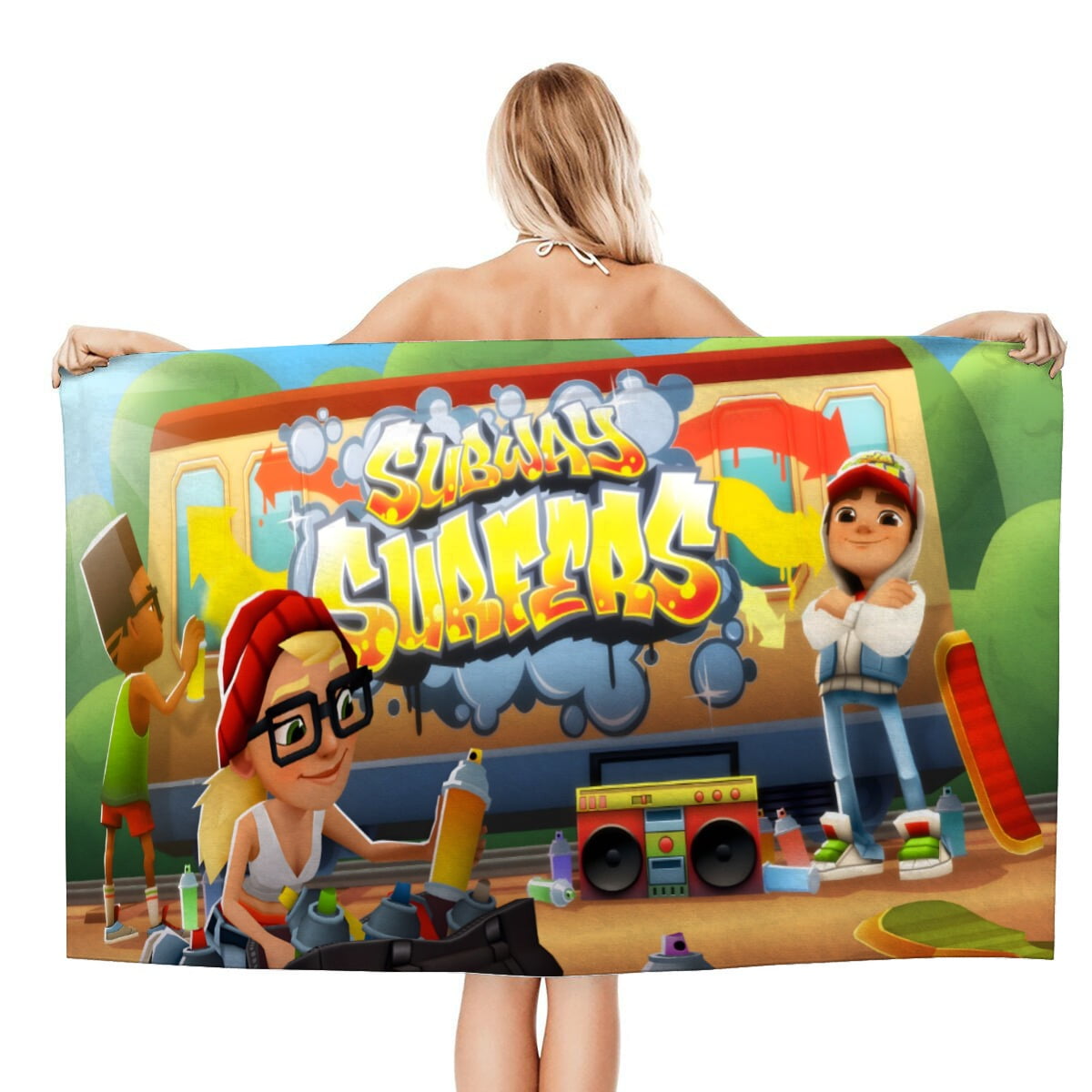 Subway Surfers-theme Gifts Quick-dry Beach Towel for Women Girl ...