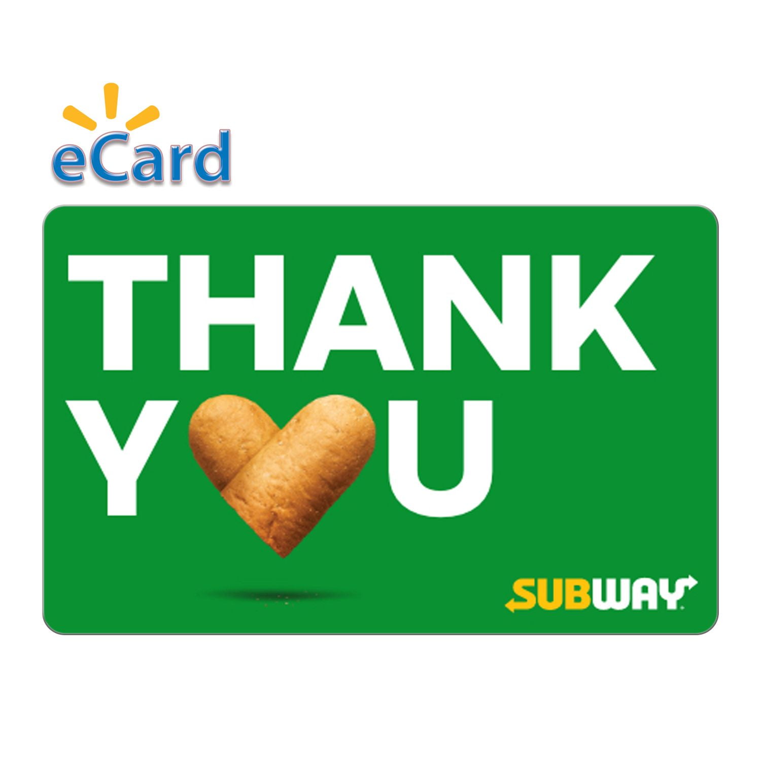 Subway Thank You $25 e-Gift Card [Email Delivery] - Walmart.com
